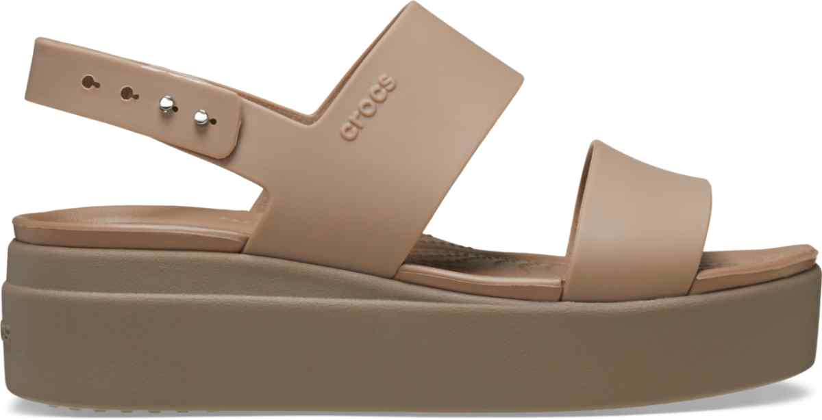 Plataformas para mujer Crocs Brooklyn Low Wedge W Latte/Mushroom