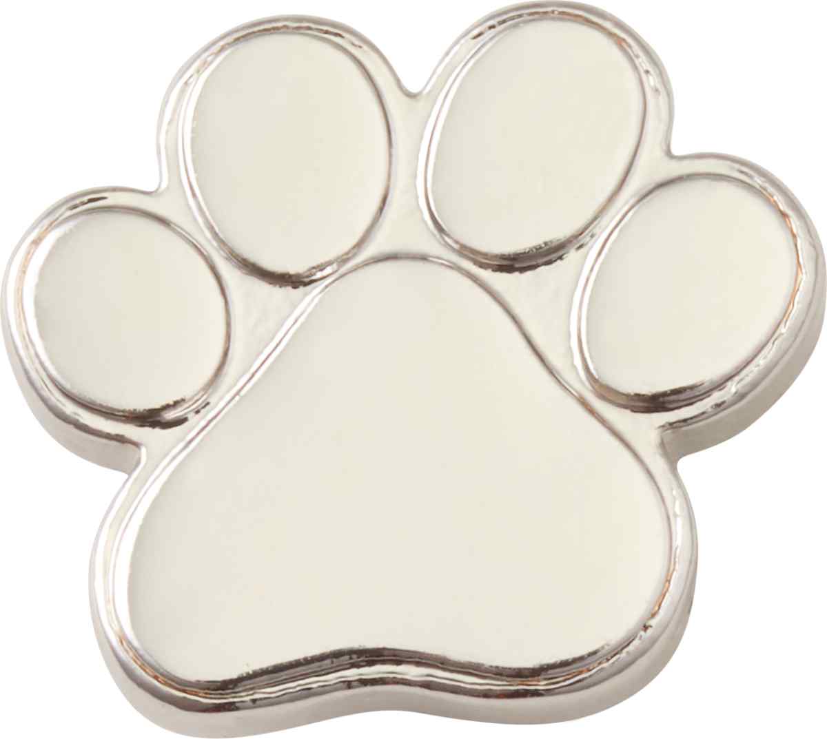 Silver Paw Print