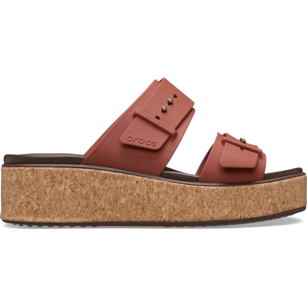 Sandalias para mujer Brooklyn Cork Buckle Rust - Crocs Ecuador